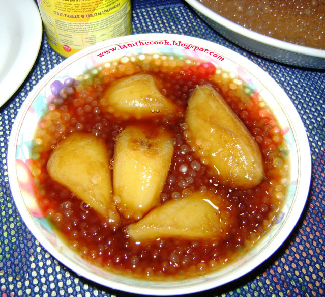 i am the cook!: Saba con Yelo/ Sago Tropicale (Sweetened Plantain ...