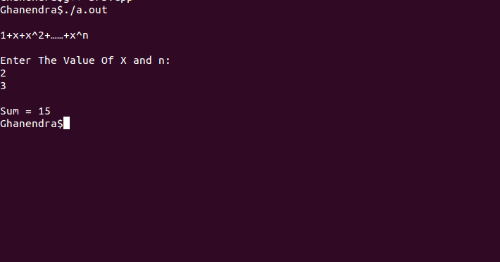 C Program To Find Sum Of The Given Series 1 X 1 X 2 X 3 X N
