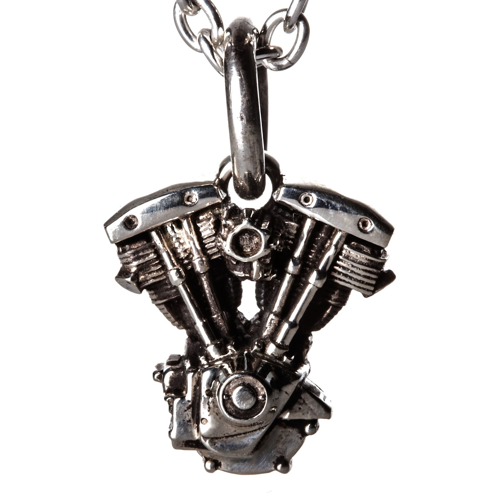7th-Heaven Art Jewelry Online shop: Shovel head engine pendant (1/2 inch)