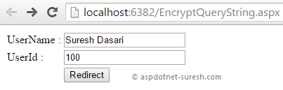 Asp.Net Encrypt and Decrypt QueryString Parameter Values in C#, VB.NET - ASP.NET,C#.NET,VB.NET ...