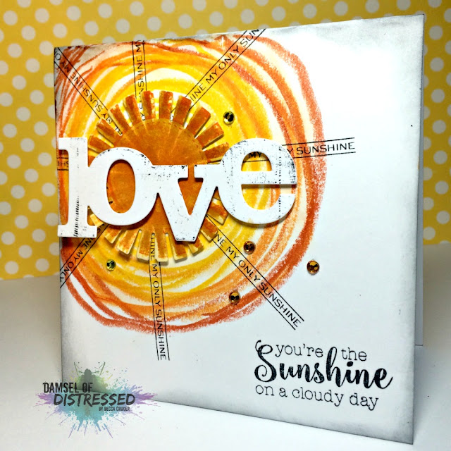 The Damsel of Distressed Cards: Sunset Card - Mixed Media Card Challenge