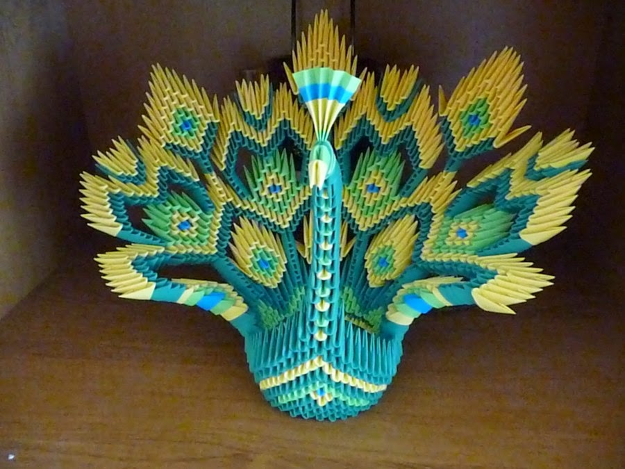 origami peacock ~ instructions origami kids