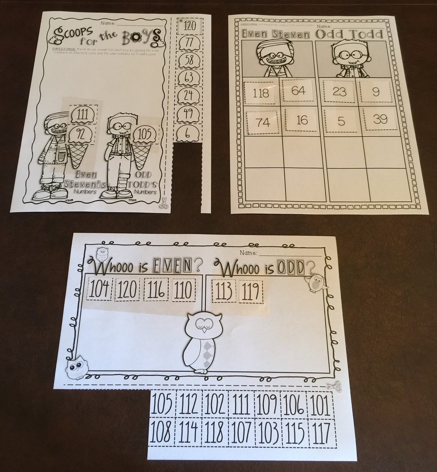 Teaching With Terhune: Even and Odd Numbers Math Unit