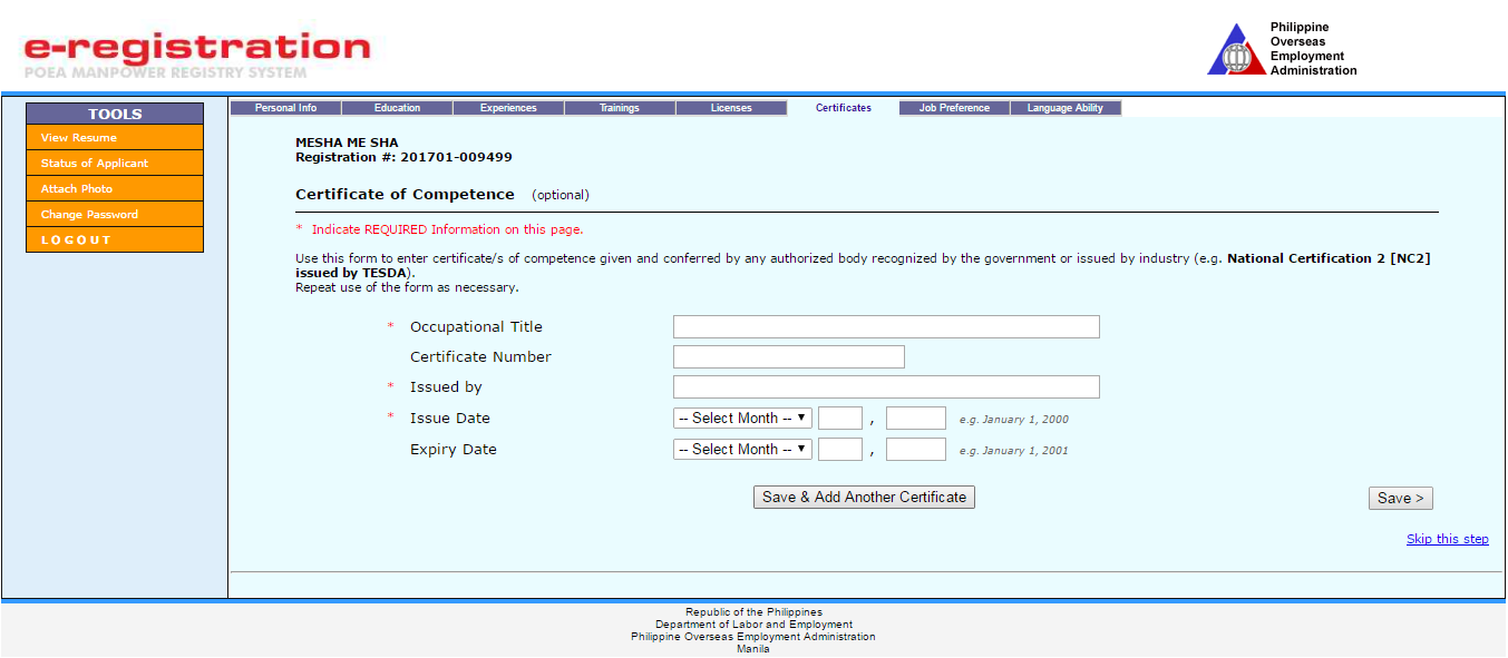 2017 Updates: How to apply POEA's online registation. - PH Trending