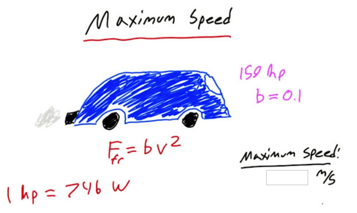 2012 Notes on Physics and Calculus: Unit 4 - Problem 4 ==>Maximum car speed