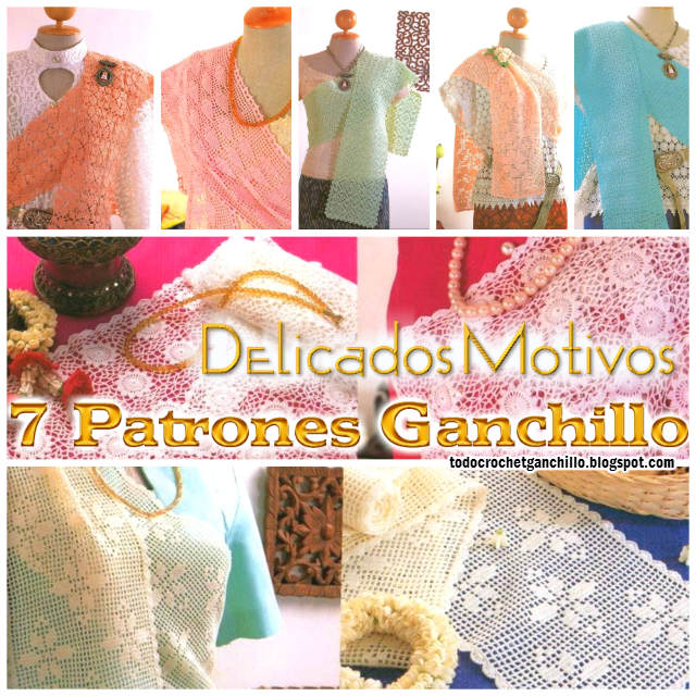 Chalinas y caminos de mesa con delicados diseños / Patrones Crochet