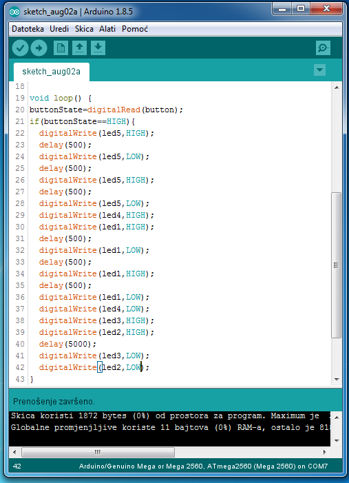 Arduino projekat #2-semafor (2. dio)