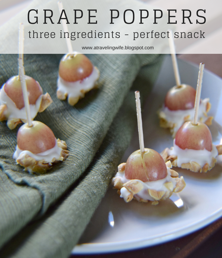 a traveling Wife: Three Ingredient Snack or Dessert - Grape Poppers