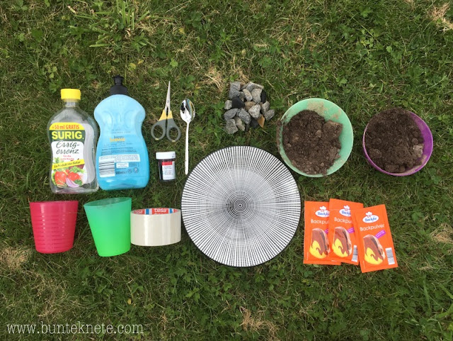 Bunte Knete von Frl. Päng: Das Vulkan Experiment - Coole Experimente ...