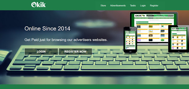 Okik - Renda sem esforço - Pago Para Clicar