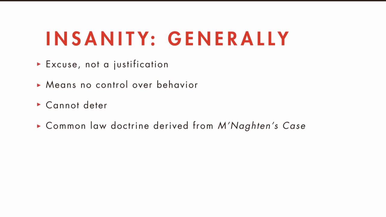 Law Web: How to appreciate evidence when plea of insanity is taken by ...