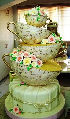 tea cup tower | My Alice in Wonderland Wedding