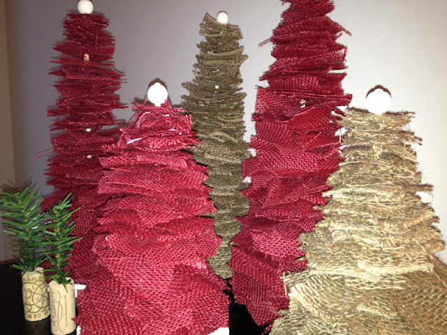 My Twig and Twine Nest: Stacked Burlap Tree Tutorial