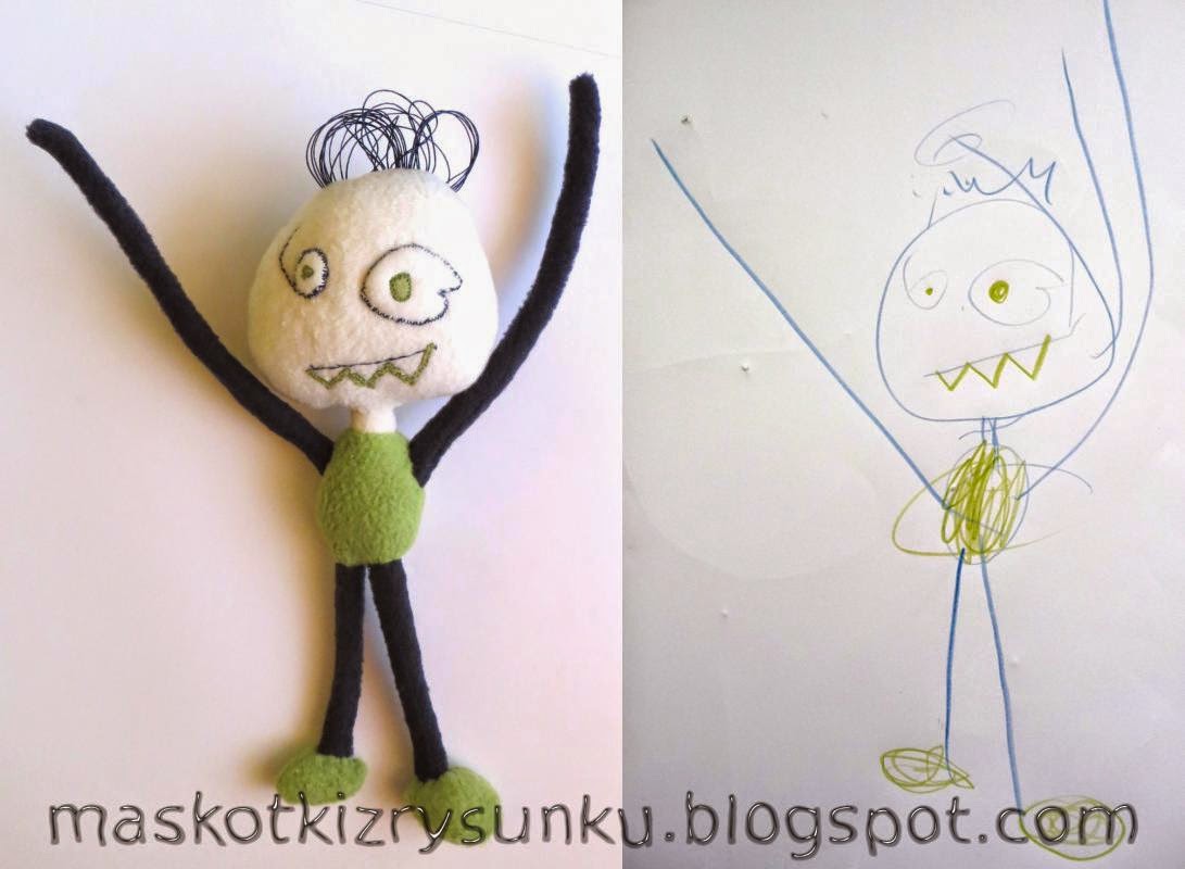 Maskotki z rysunku: Pierwszy rysunek Bartusia