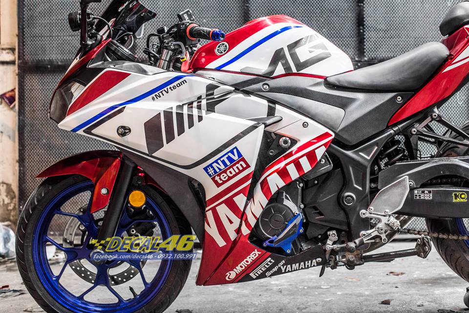 Modifikasi Yamaha R3 Livery AMG Tricolore Custom | Otofery