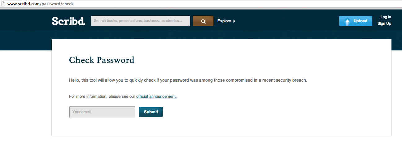 Brecha de seguridad en el servicio online Scribd. ~ Security By Default