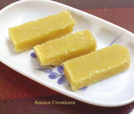 AMINA CREATIONS: HOW TO MAKE SOFT GHEE MYSORE PAK AT HOME