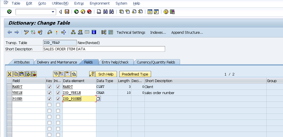 SAP TECH: Creating Transparent Transaction Table