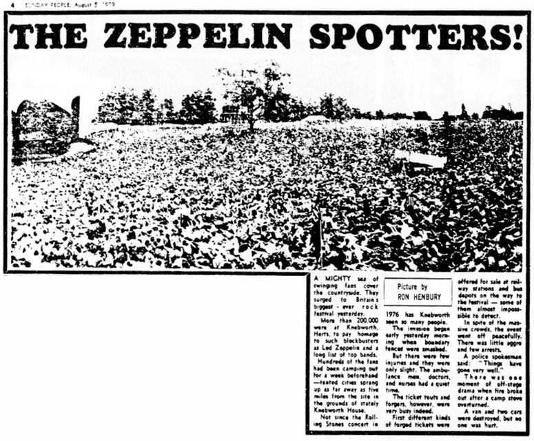 LO QUE SE ME CANTE: LED ZEPPELIN - Knebworth 1979