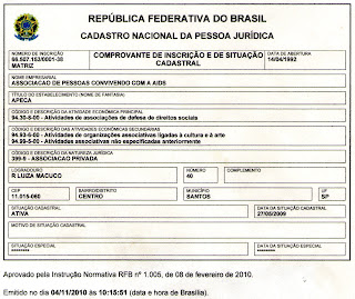 APECA BRASIL: Registro CNPJ
