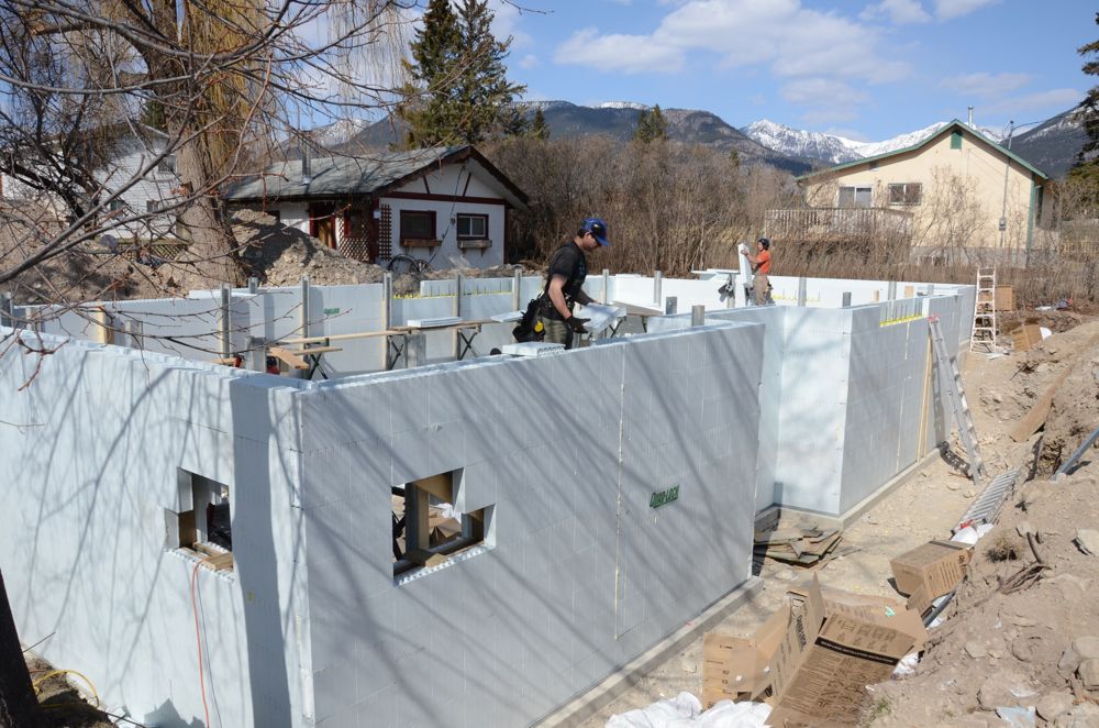 Windermere Green Home: Basement - insulated concrete forms
