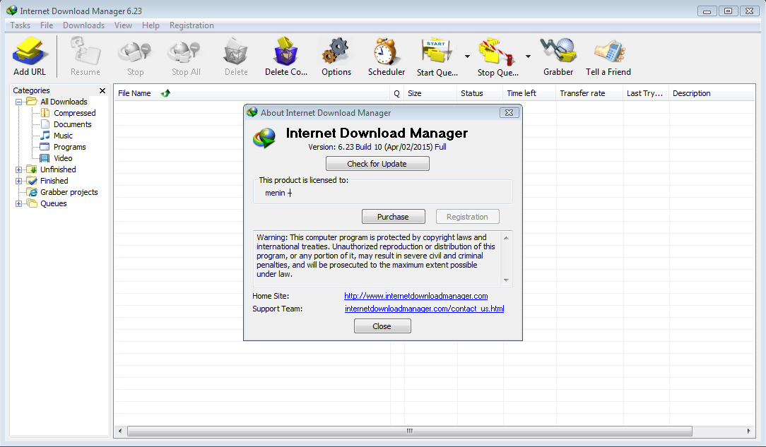 Internet Download Manager (IDM) v 6.23 Build 10 + Crack [Fake Serial ...