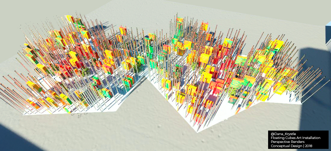 Floating Cubes Art Installation | Concept Project | Dana Krystle's ...