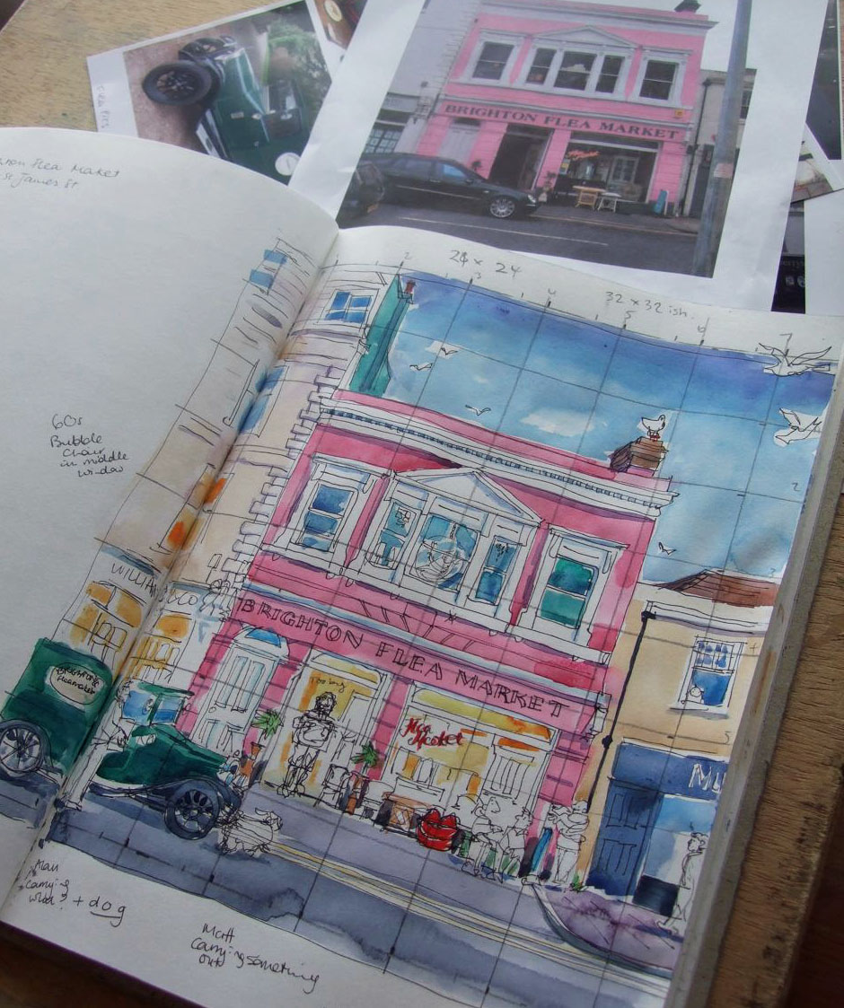 LyndseySmith: Brighton Flea Market sketch