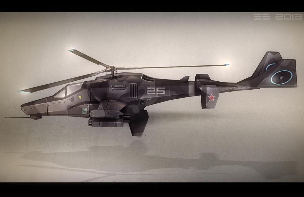 Encho Enchev CG artist and designer: Close future helicopter concept