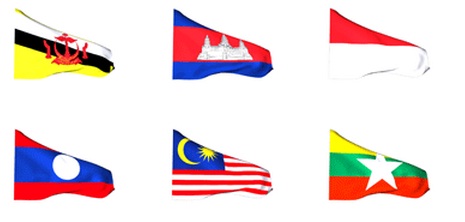 ธงชาติอาเซียน 10 ประเทศ กราฟฟิกเคลื่อนไหว Anthems 10 asean animation ...