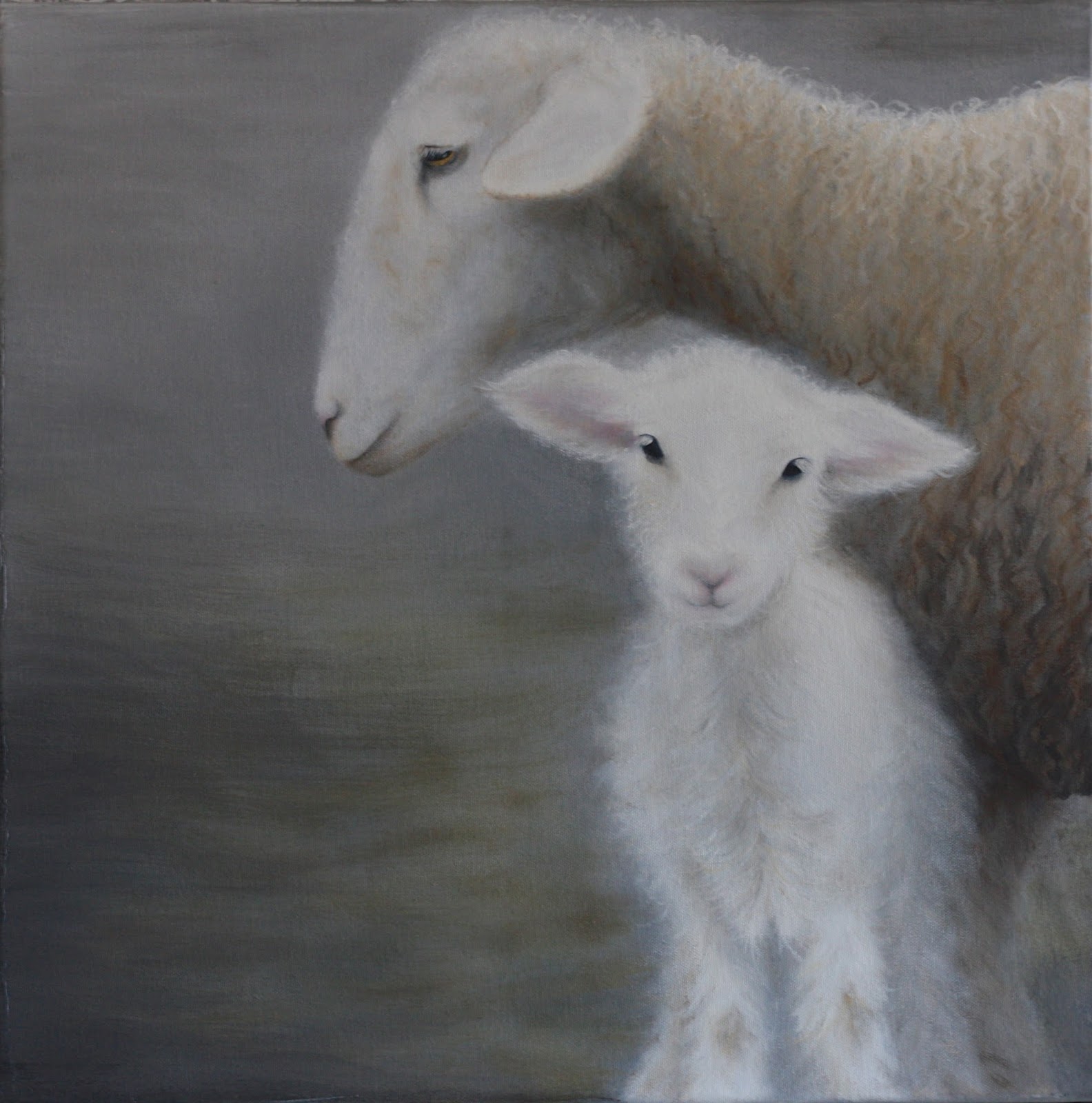 erin's art and gardens: sweet lamb painting