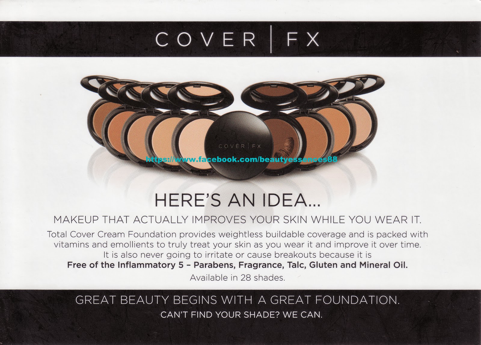 COVER FX Total Cover Cream Foundation Sample (3 shades) - Beauty Essences
