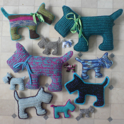 Beautiful Skills - Crochet Knitting Quilting : Scottie Dogs in four ...