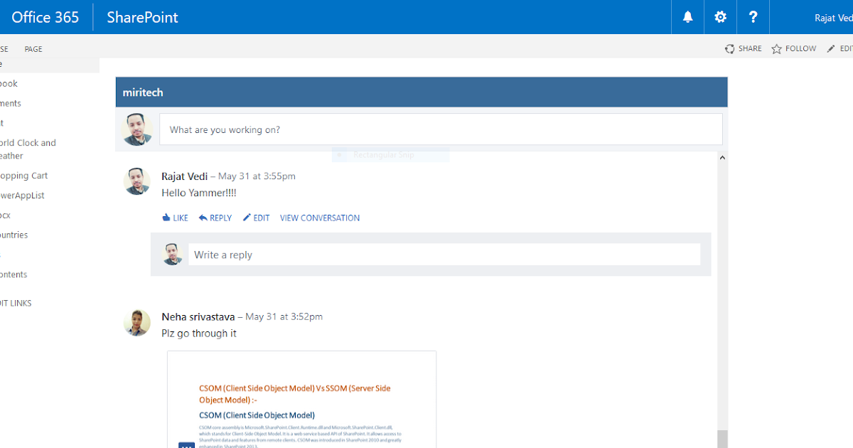 Embed a Yammer Group feed into a SharePoint site