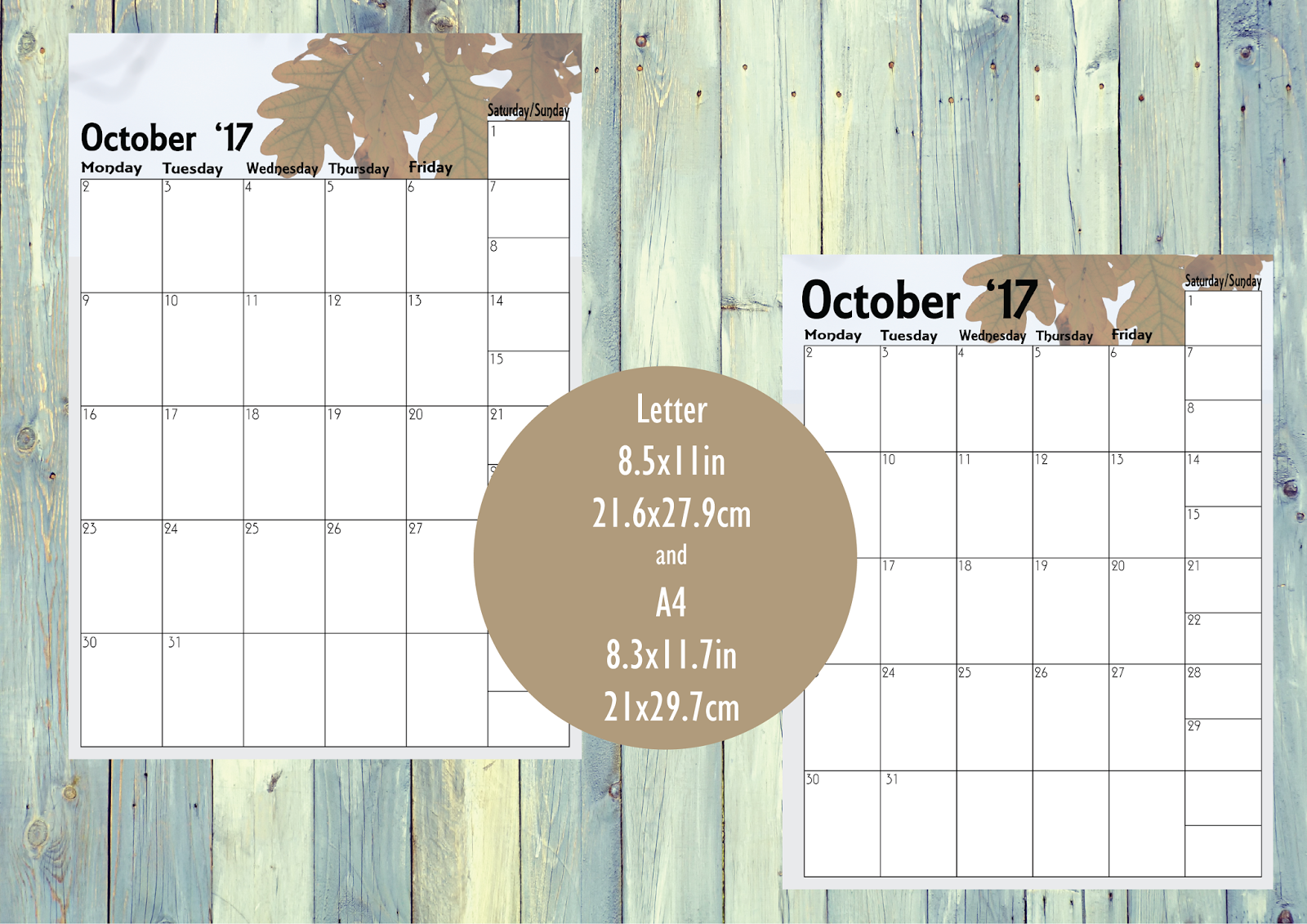 Print This Yourself: Academic planner - monthly calendar for students