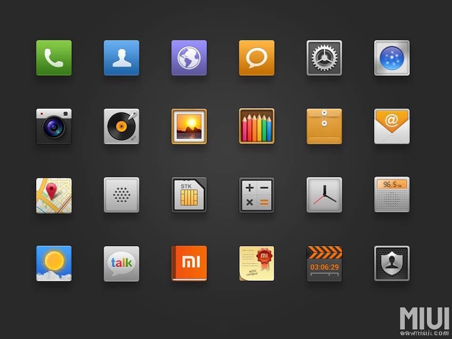 Seperti inilah bentuk evolusi dari Icon MIUI pada setiap versinya ...