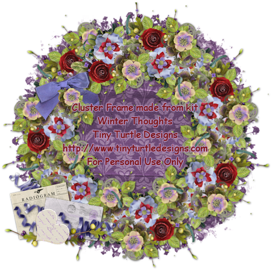 Cathy's Clusters: Winter Thoughts Cluster Frame