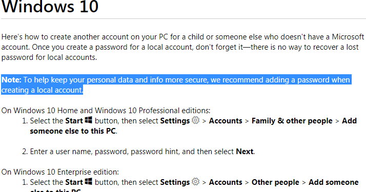 how to create a new user on windows 10