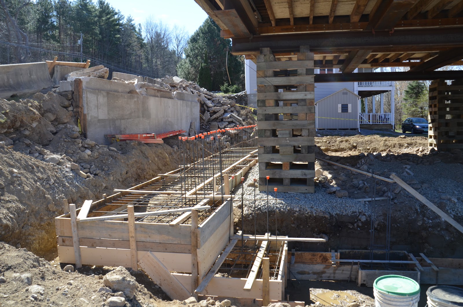 Middlebury Barn Renovation: Footings formed