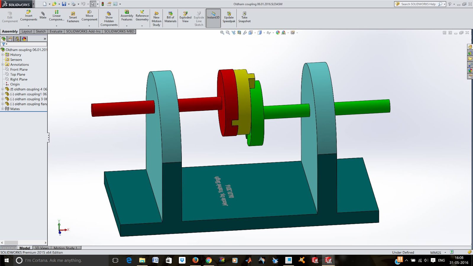 Get your CAD projects done.: Oldham's coupling