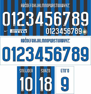 Inter Milan 2009-11 font
