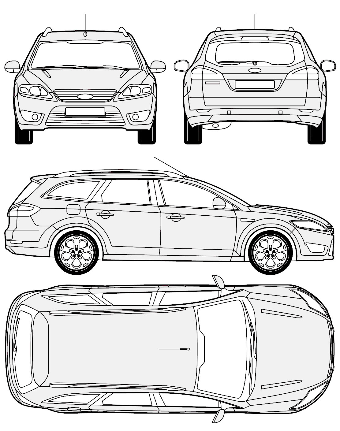 3d Auto Club: Blueprints - Ford