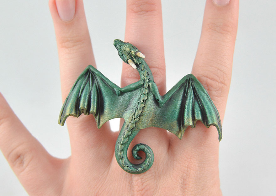 unique handmade dragon jewelry ~ art and craft projects ideas