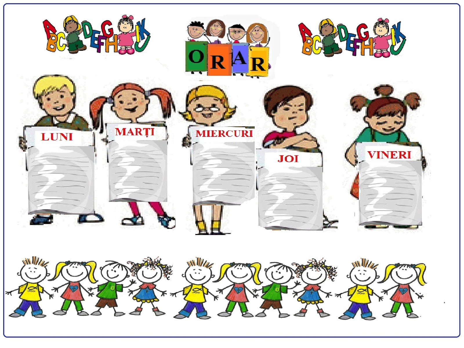 Lumea lui Scolarel...: Orare școlare (modele)