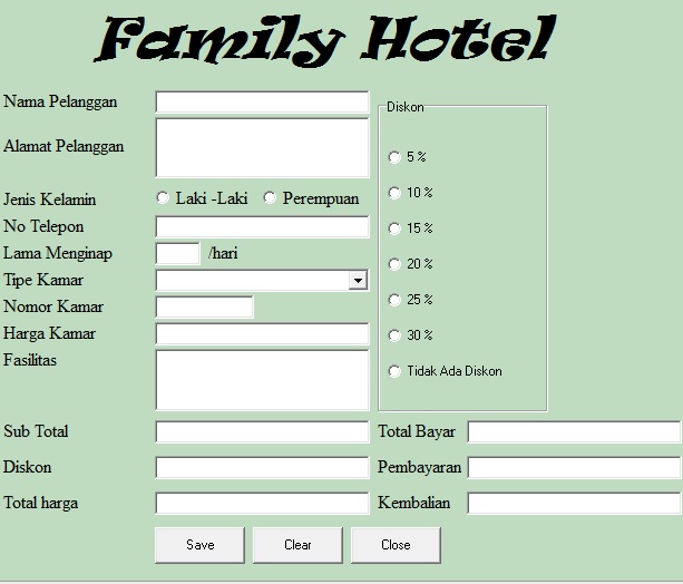belajar Delphi: Contoh Program Aplikasi Reservasi Hotel