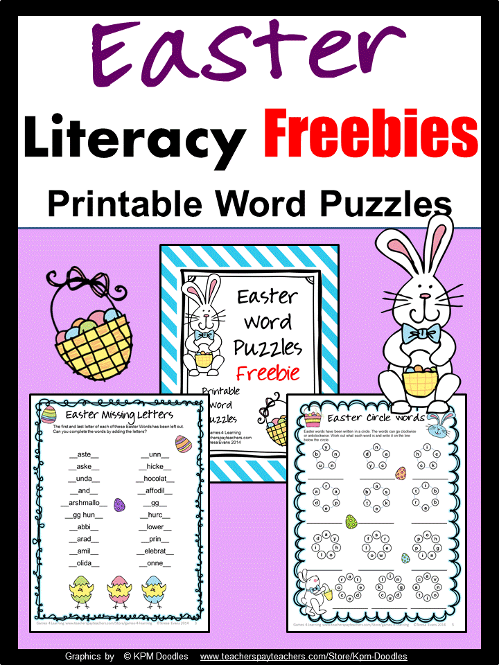 Fun Games 4 Learning: Easter Literacy Freebies
