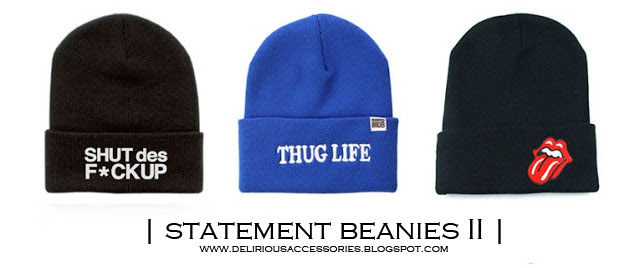 delirious: PREORDER BN002- Statement Beanies III