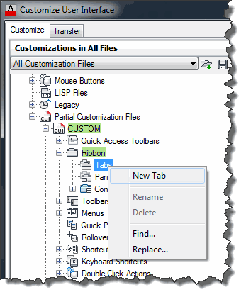 Streamlined Design: Create a custom ribbon tab using the custom CUI