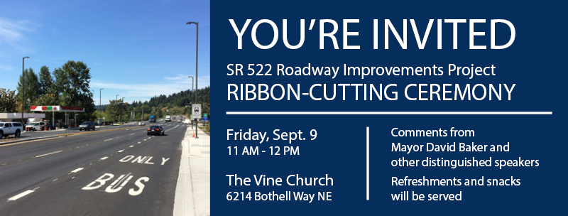 Shoreline Area News: Kenmore celebrates completion of SR 522 ...