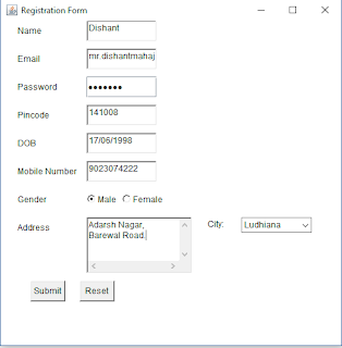 Registration Form Java - PROGRAMMING